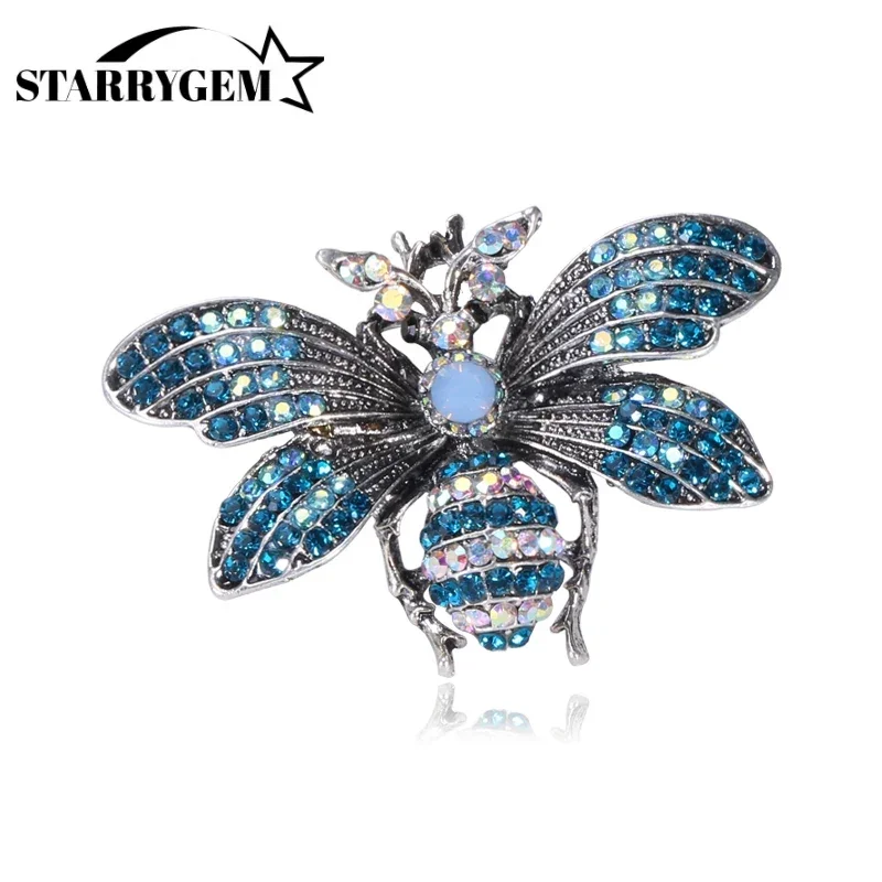 Rhinestone-Bee-Pin-for-Women-Unisex-Vintage-Insect-Brooch-Lapel-Pins ...