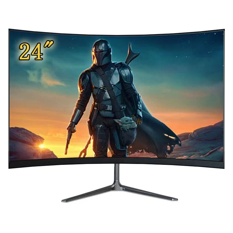 Monitor-curvo-de-24-pulgadas-pantalla-de-ordenador-compatible-con-HDMI ...