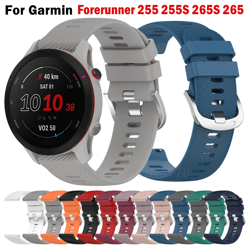 Soft Silicone Strap For Garmin Forerunner 255 255S 265 265S Sport ...
