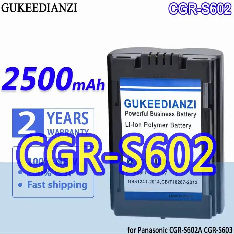 Camera Battery Cgr-S602 2500mAh For Leica Lumix Dmc-L1 Dmc-LC40 Dmc-LC5 ...