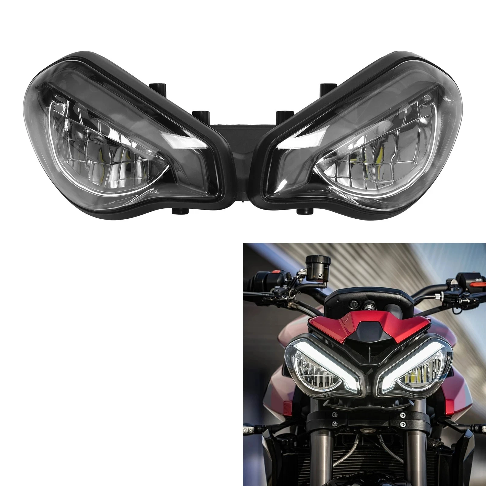Motorcycle LED Headlight Assembly For Triumph Street Triple 765R/RS ...