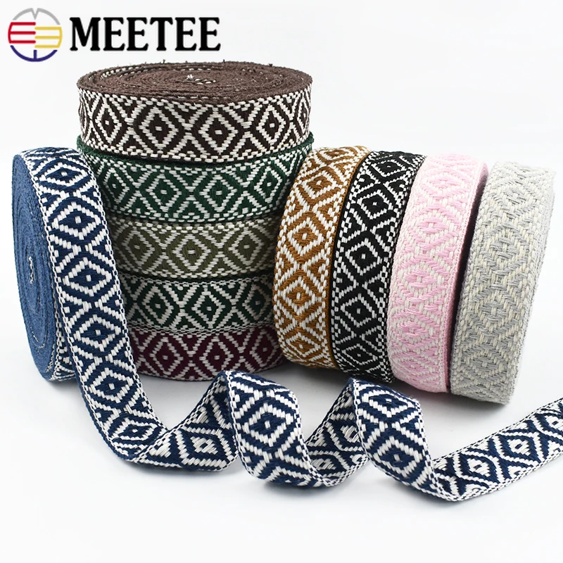 5-10Meters-25mm-Jacquard-Webbing-Cotton-Colorful-Ribbon-for-Bags ...