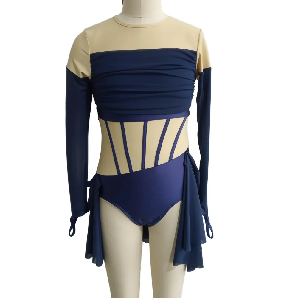 Kids Girls Retail WholesaleNylon Mesh Modern Dance performance suit ...