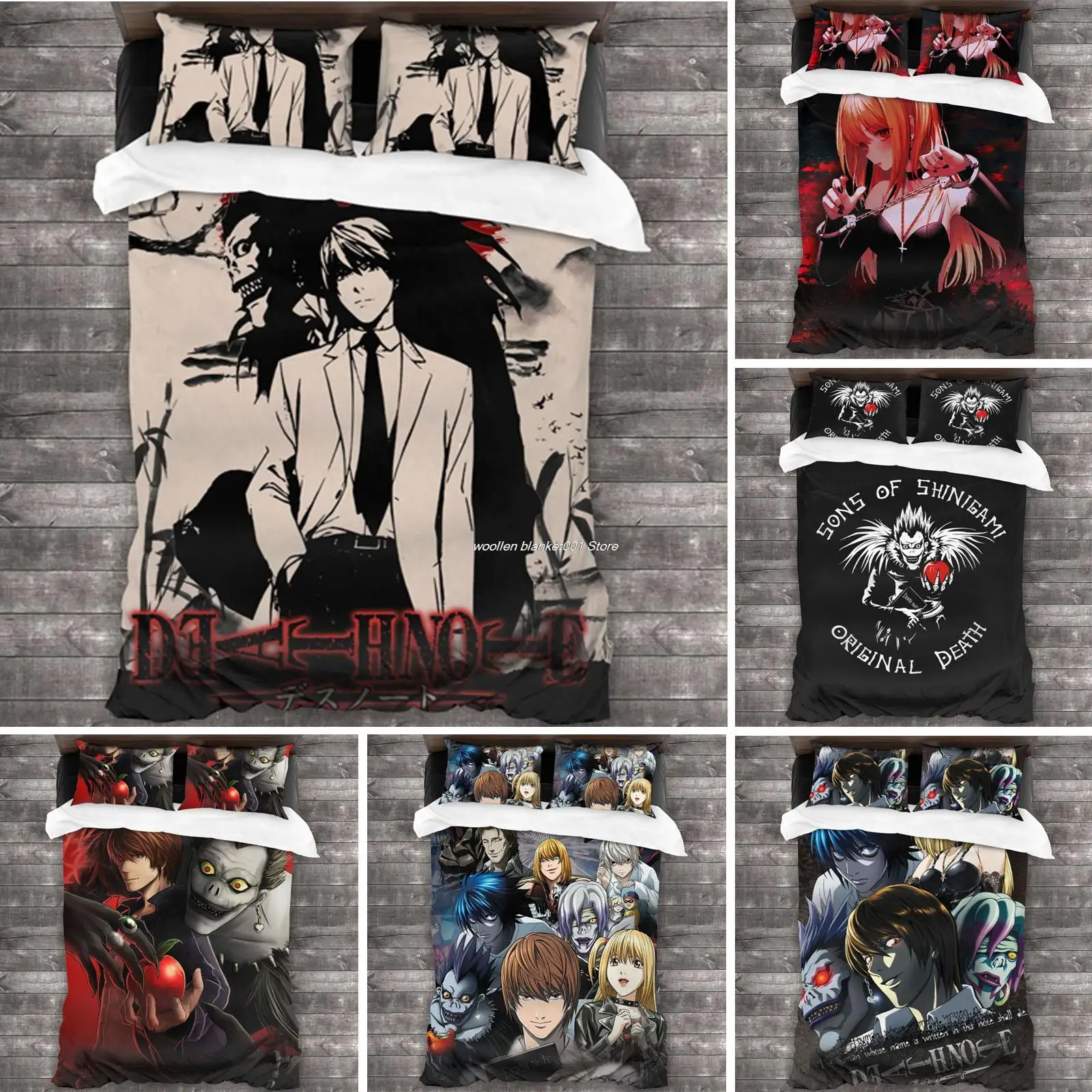 Anime Death Note All Season Twin Bedding Set 3 Piece Comforter Set Bed ...