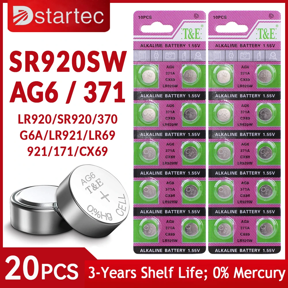 20PCS-AG6-LR920-370-1-55V-Button-Batteries-For-Watch-Toys-Remote-L921 ...
