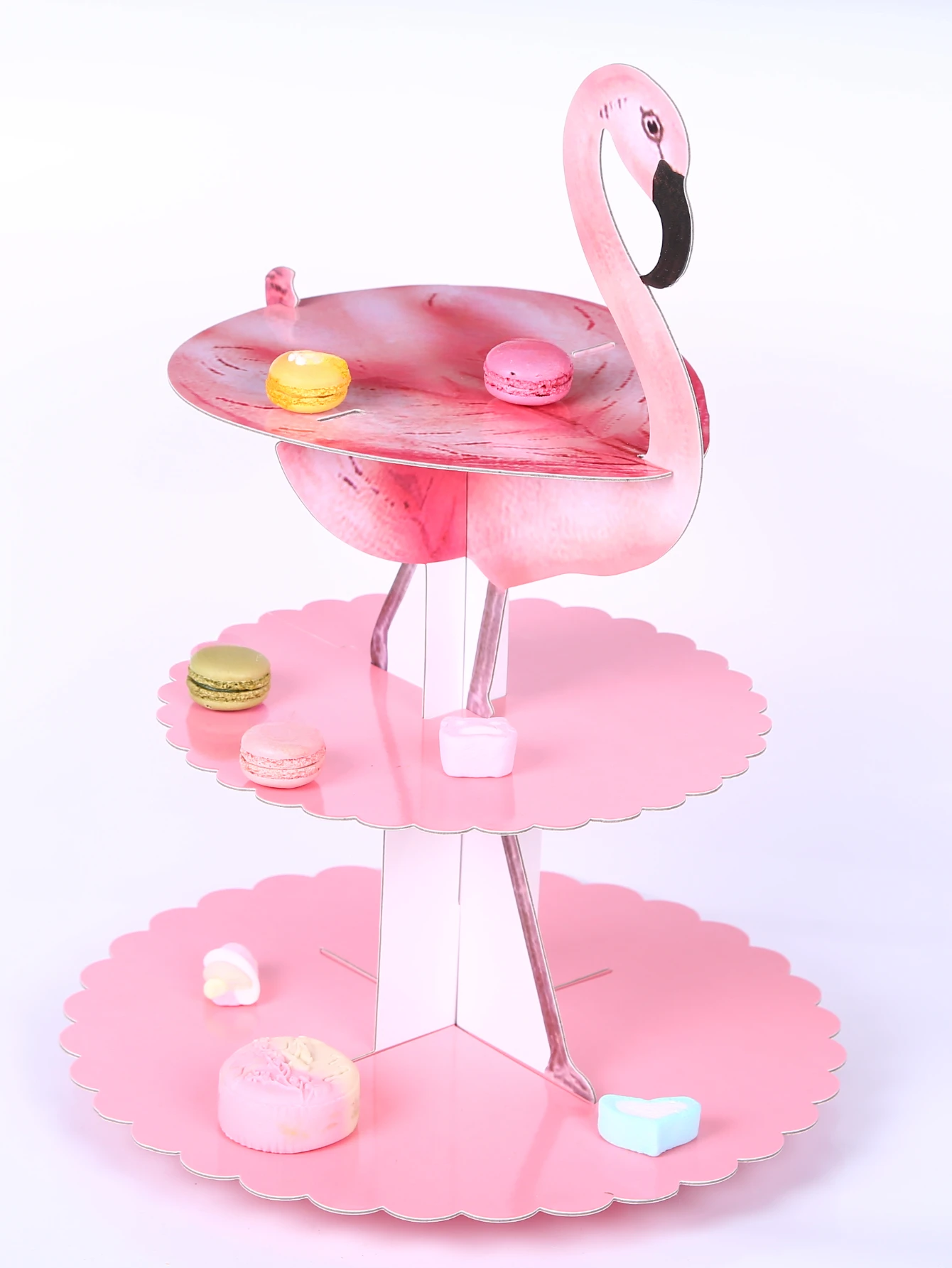 Three layer Flamingo cake stand Birthday Party dessert stand Decorated ...