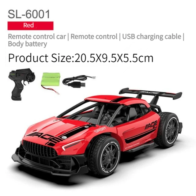 RC Car Alloy 2.4G 1:24 15km/H High Speed Drift Cars Gift for Adults Remote Control Four-wheel ...