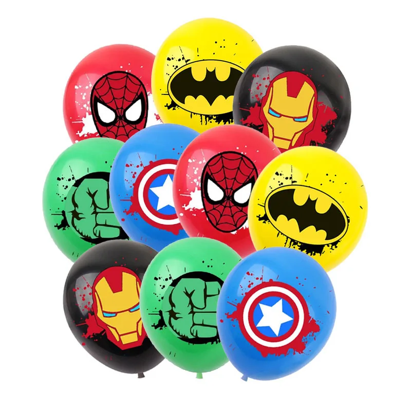 Super Hero Balloons The Avengers Spiderman Iron Man Hulk Superman Theme ...