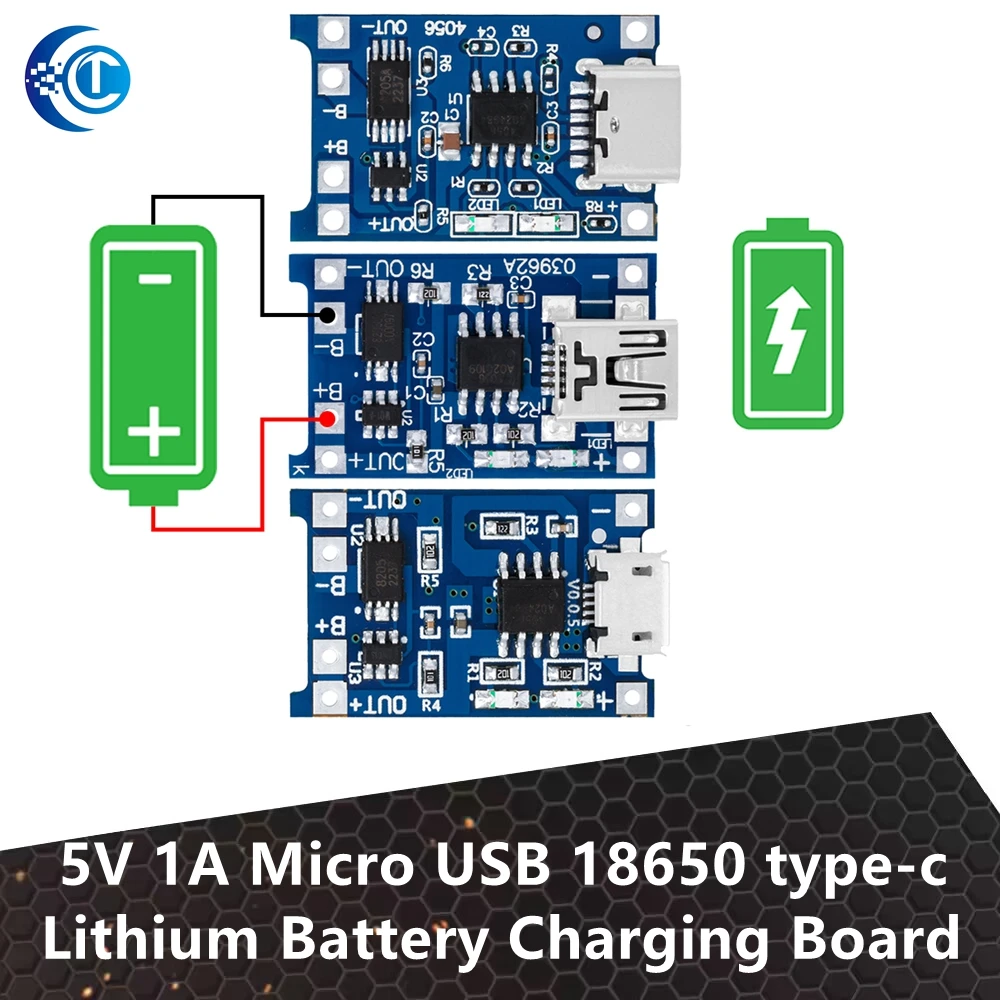 CTL-5V-1A-Micro-USB-18650-type-c-Lithium-Battery-Charging-Board-Charger ...