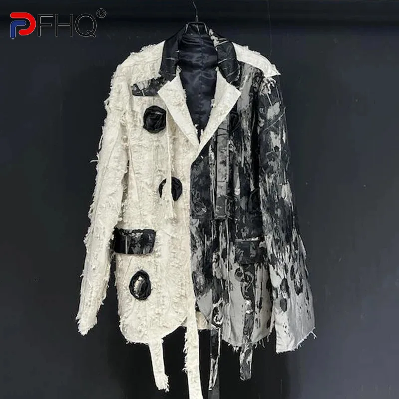 PFHQ-Design-Black-Embroidery-Patchwork-Tassel-Suit-Jacket-Men-Loose ...