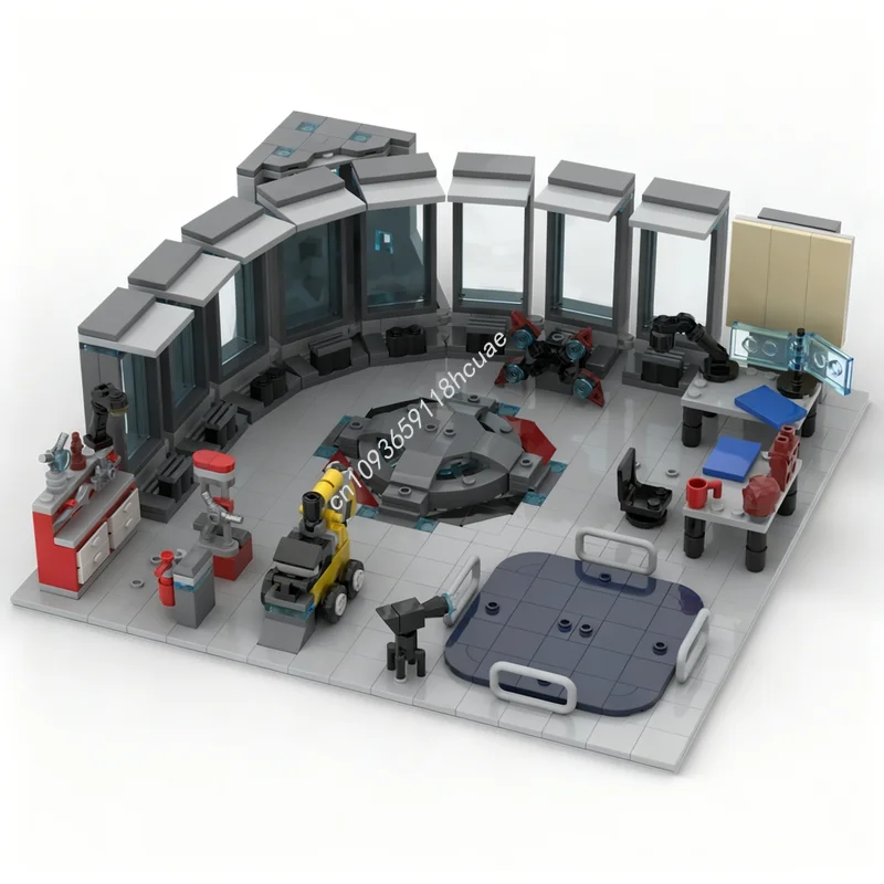 670pcs MOC Super Heroes Marvelled Iron Man S Workshop Refined Model ...
