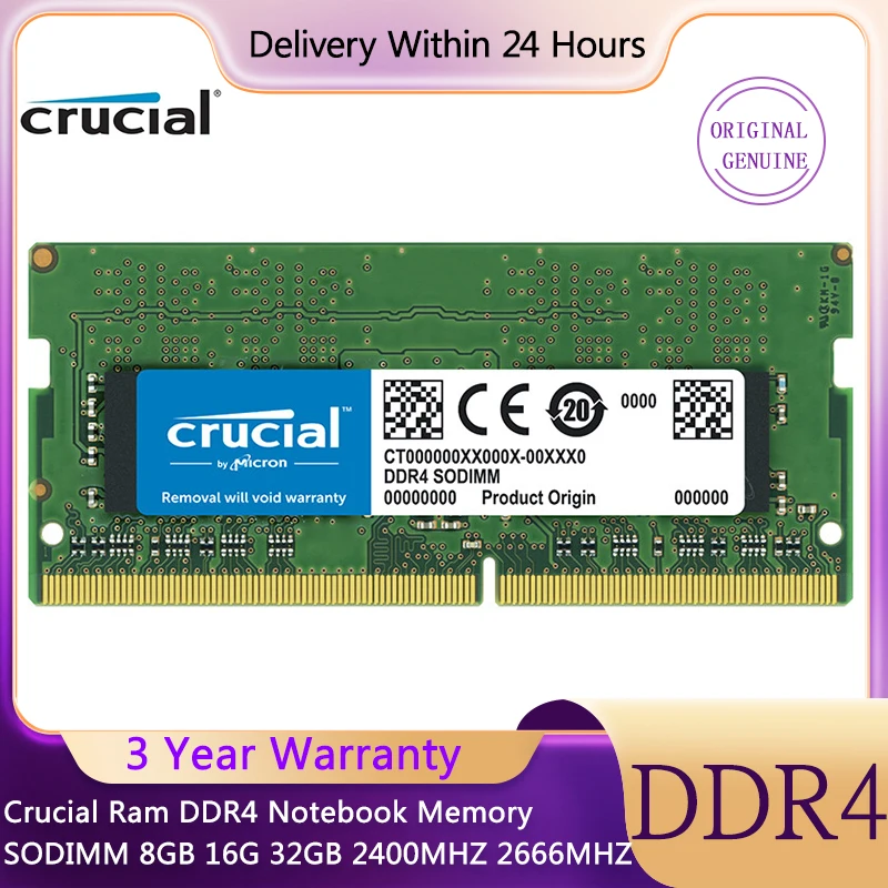 Crucial-memoria-Ram-DDR4-Original-SODIMM-8GB-16-GB-32GB-2400MHZ-2666MHZ ...