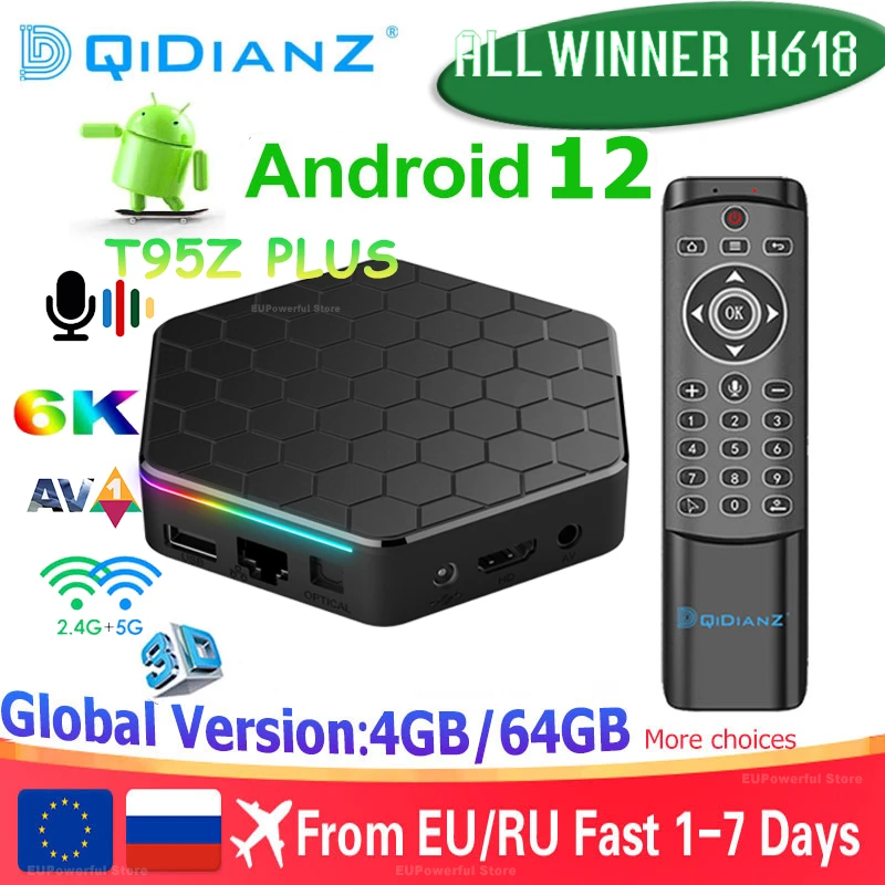 NEW Android 12.0 TV Box Allwinner h618 Chip Dual Band Wifi6 Smart ...