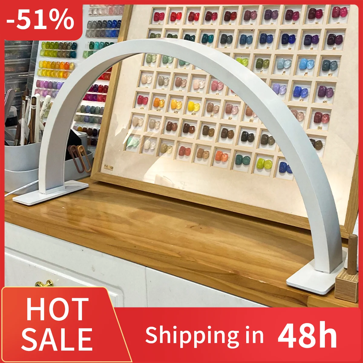 48W-New-optimized-Beauty-Salon-LED-Light-Half-Moon-Nail-Lamp-For-Nails ...
