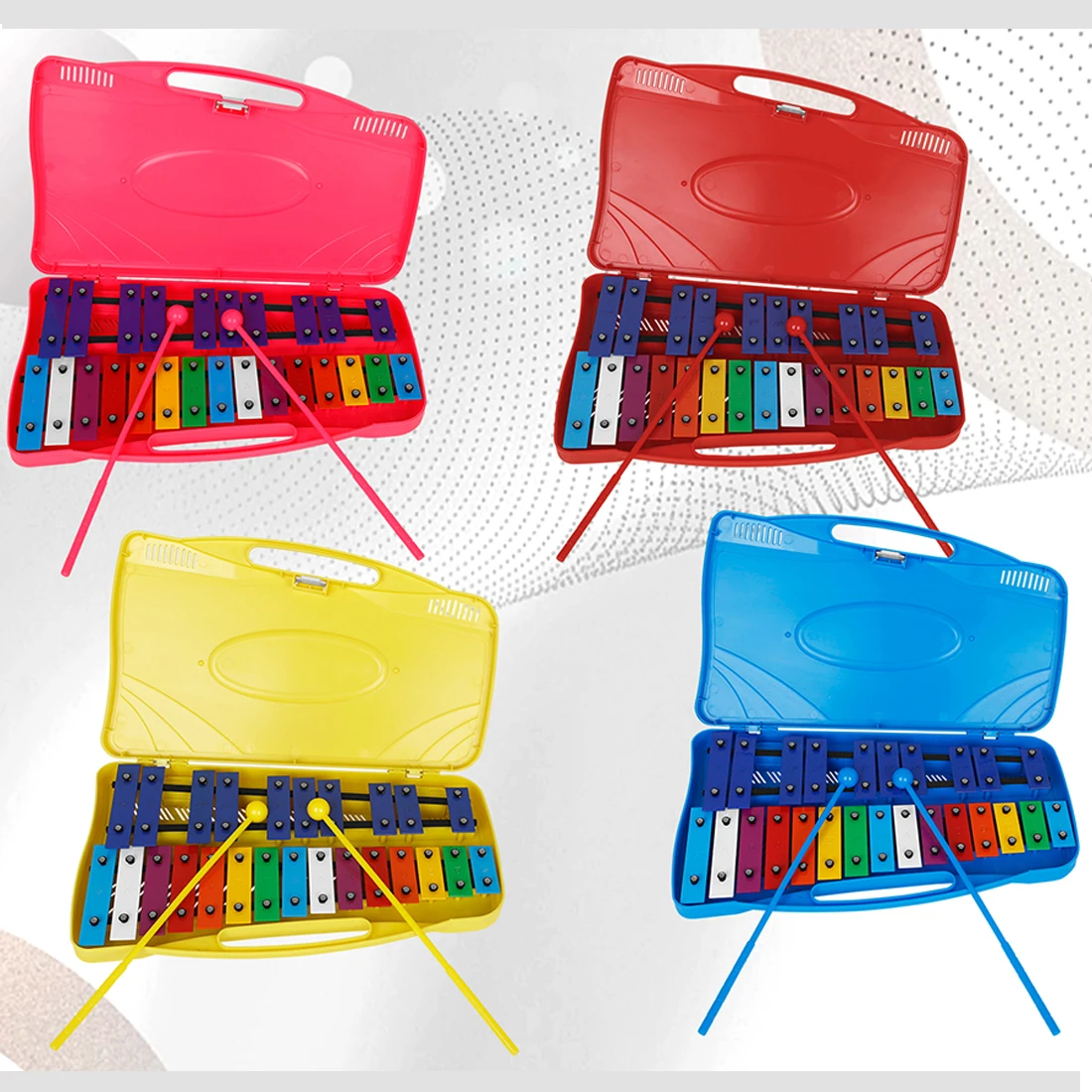 Orff-Aluminium-Hand-Knocker-com-baquetas-maleta-de-transporte-percuss-o ...