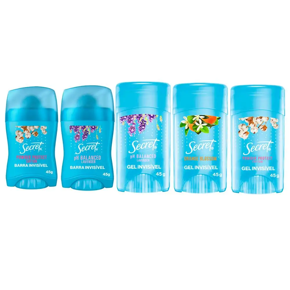 Kit Desodorante Secret Linha Completa 5 Fragrâncias| | - AliExpress