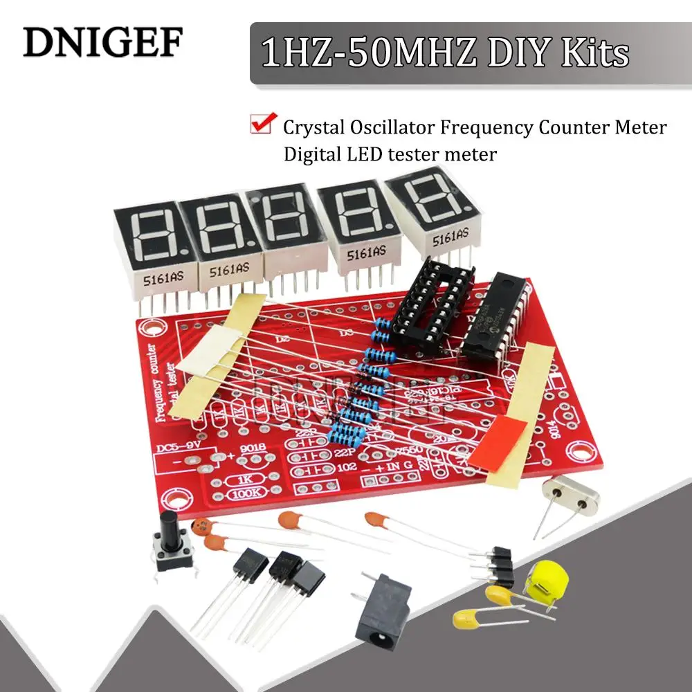 DNIGEF-1HZ-50MHZ-DIY-Kits-Crystal-Oscillator-Frequency-Counter-Meter ...
