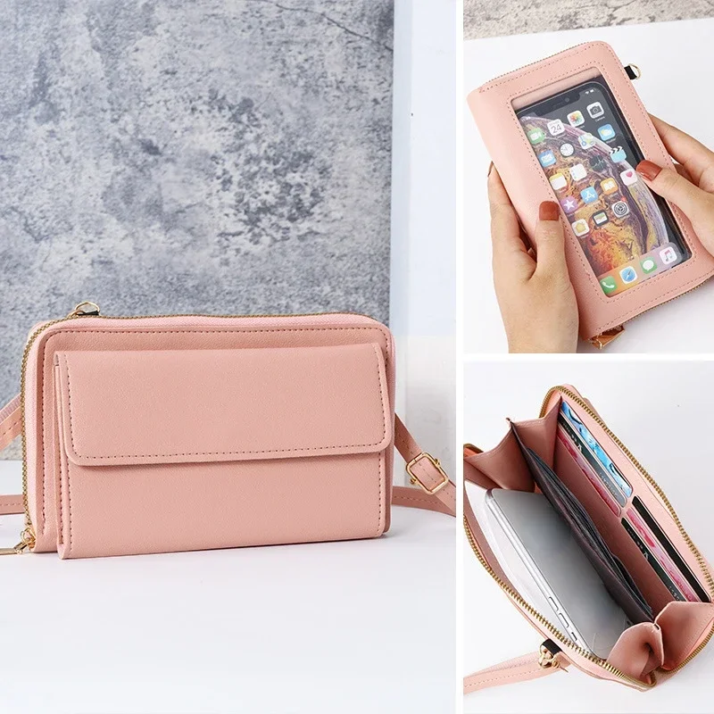 New-Fashion-Solid-Color-Versatile-Touch-Screen-Phone-Bag-for-Women ...