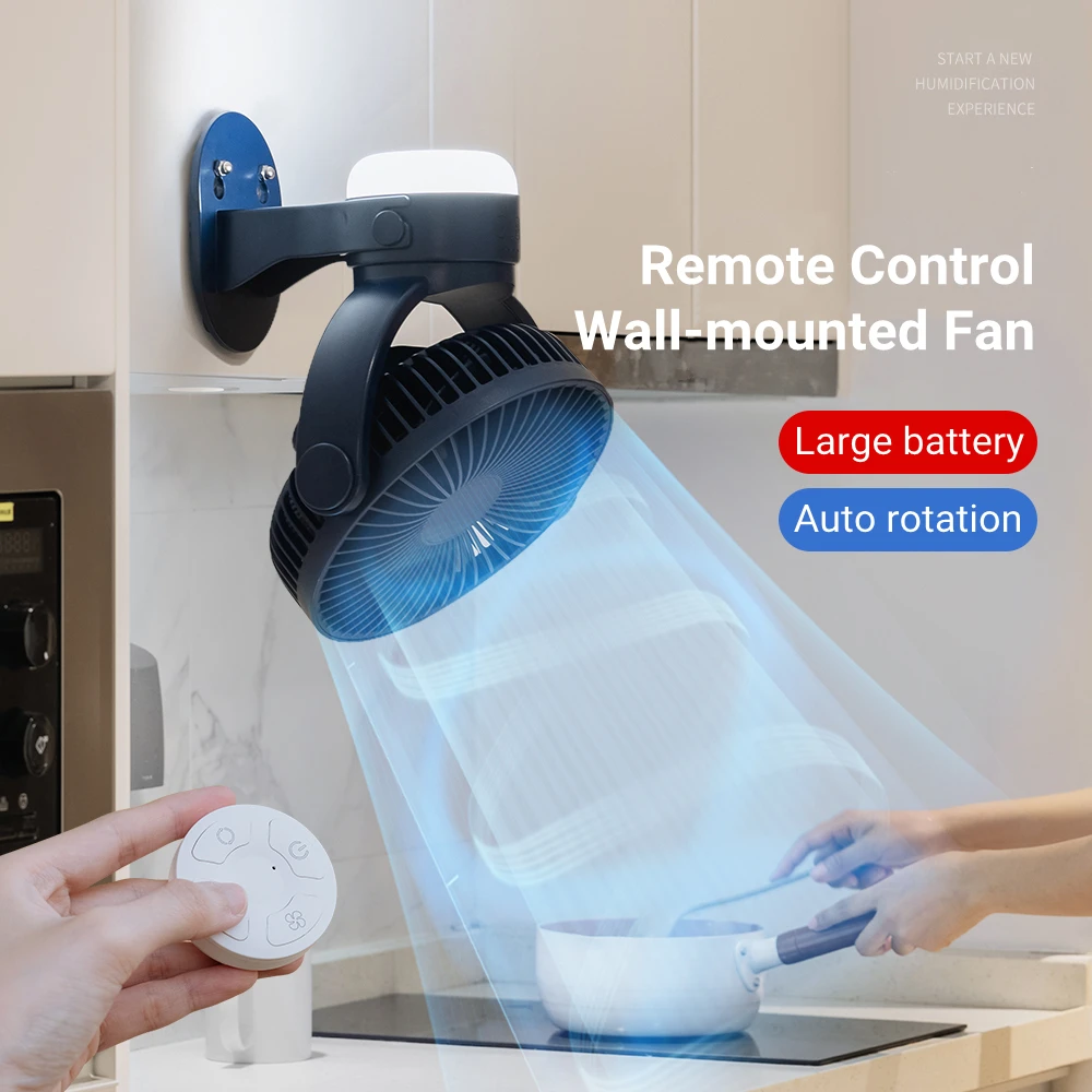 Remote-Control-Wall-Mounted-Air-Cooling-Fan-USB-Charging-4000mAh ...
