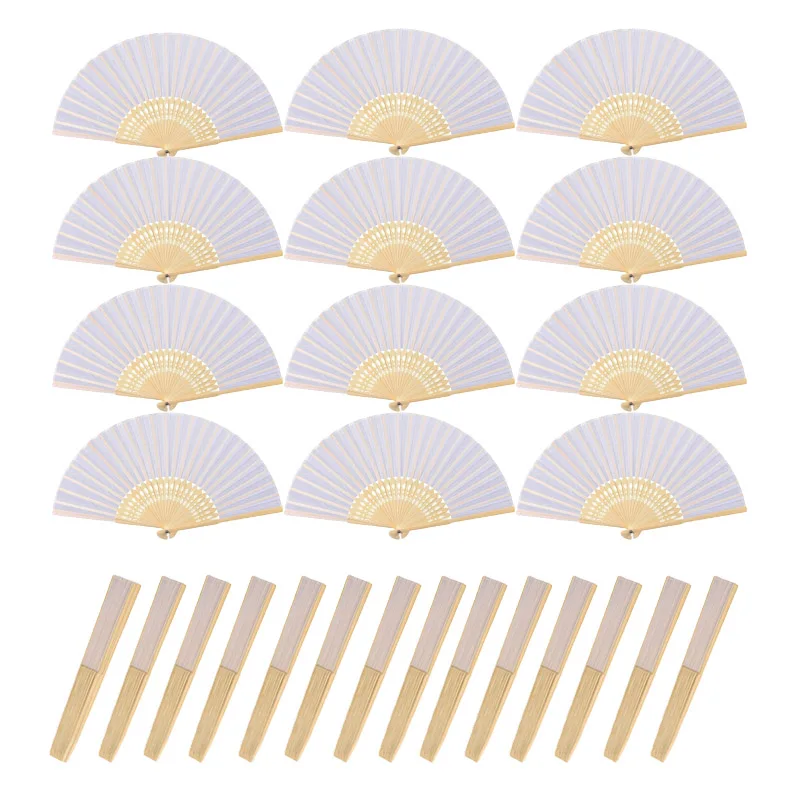 1-3-5-10Pcs-Foldable-Paper-Fan-Portable-Chinese-Bamboo-Fan-Wedding ...