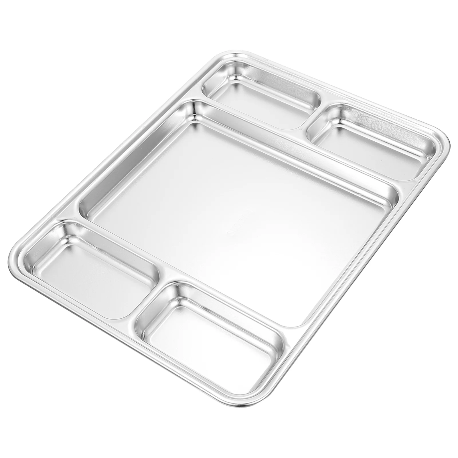 Stainless-Steel-Grid-Dishes-Breakfast-Plate-Food-Containers-with-Lids ...