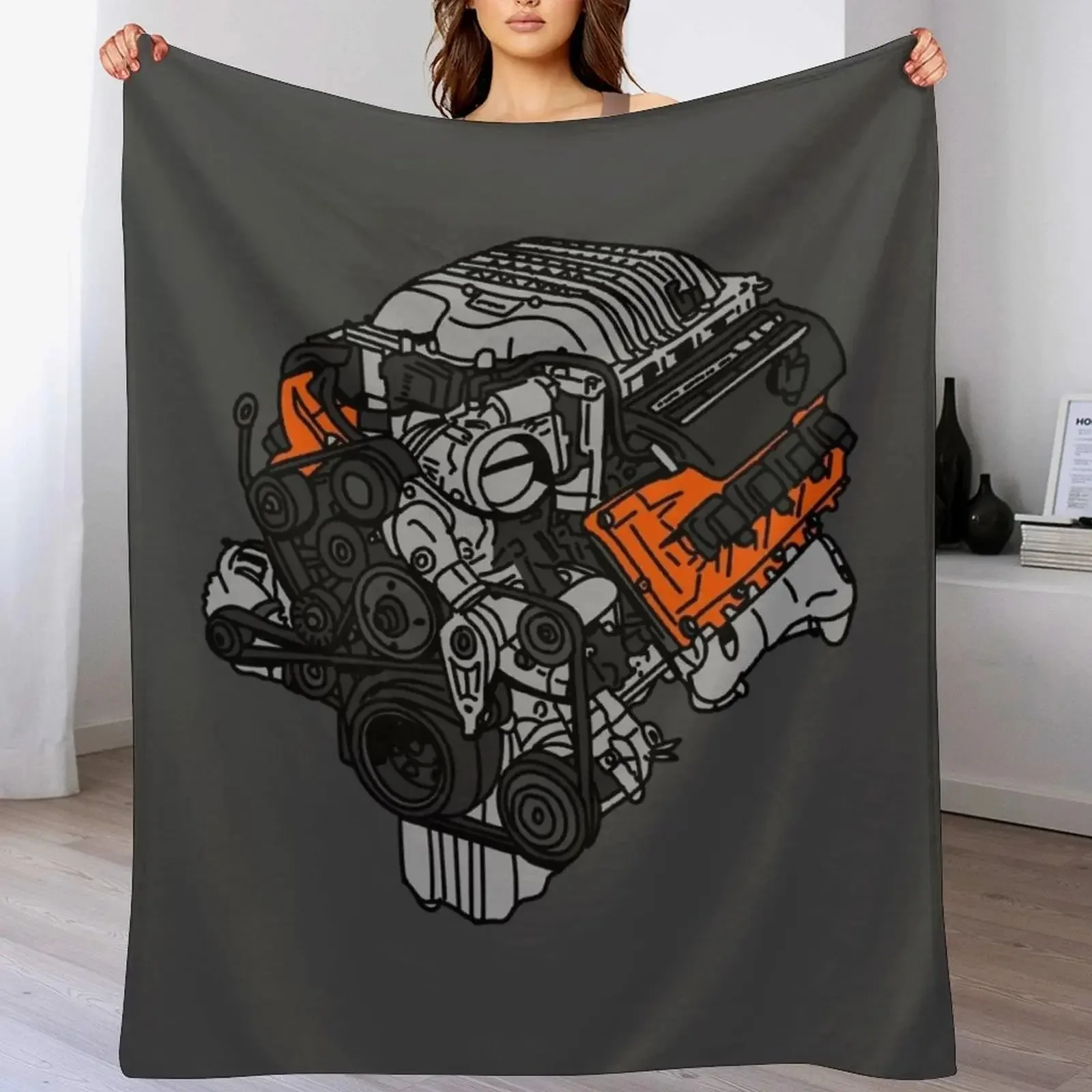 Hellcat Engine Throw Blanket Plush Heavy halloween cosplay anime ...
