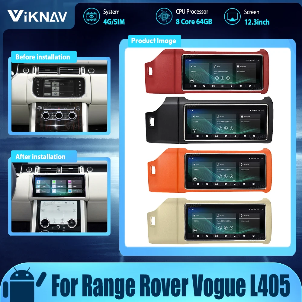 Radio con pantalla táctil LCD para coche, dispositivo con Android 10, para Range Rover Vogue ...