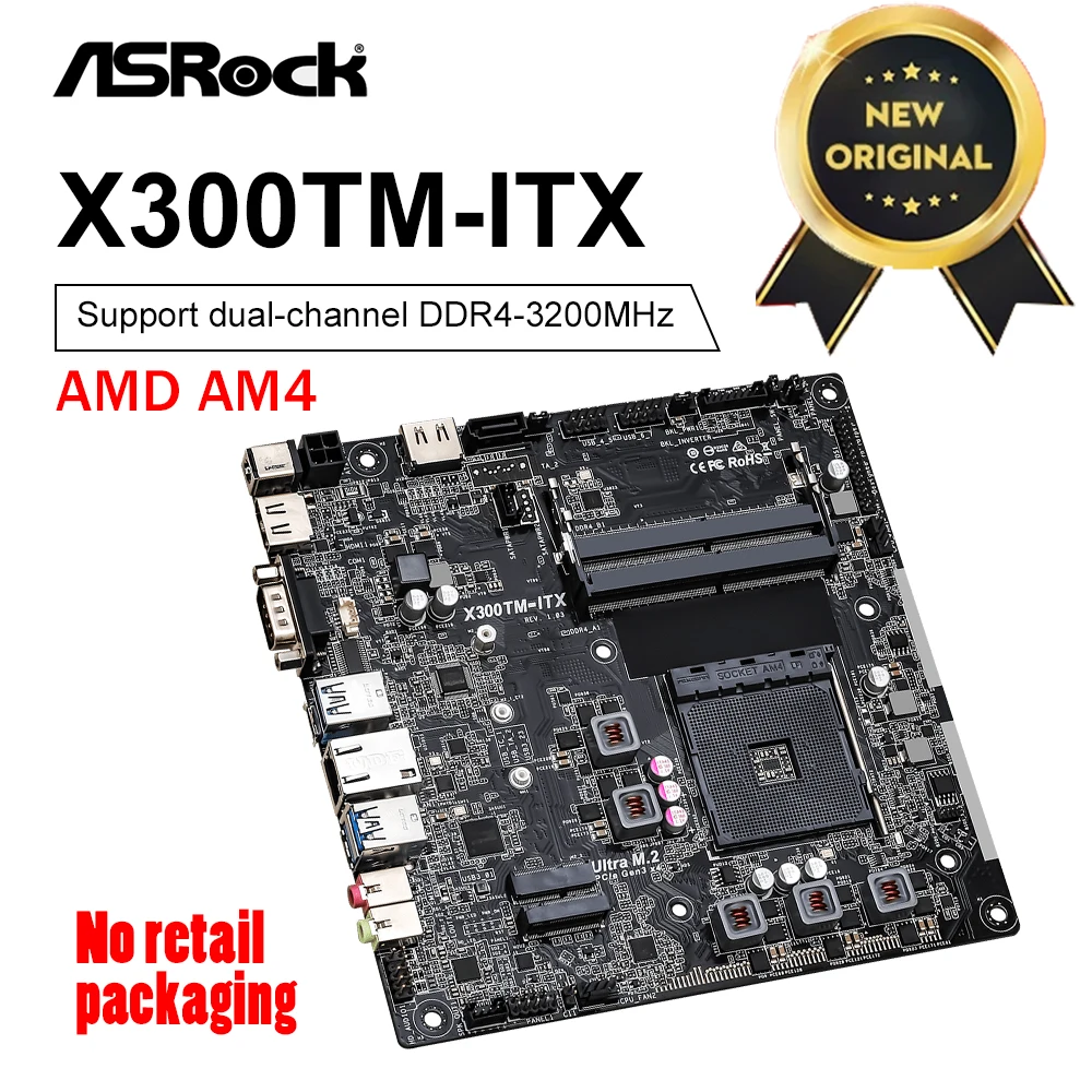 ASROCK Novo X300TM ITX Placa Mãe 64GB Dual Channel DDR4 M.2 MINI ITX ...