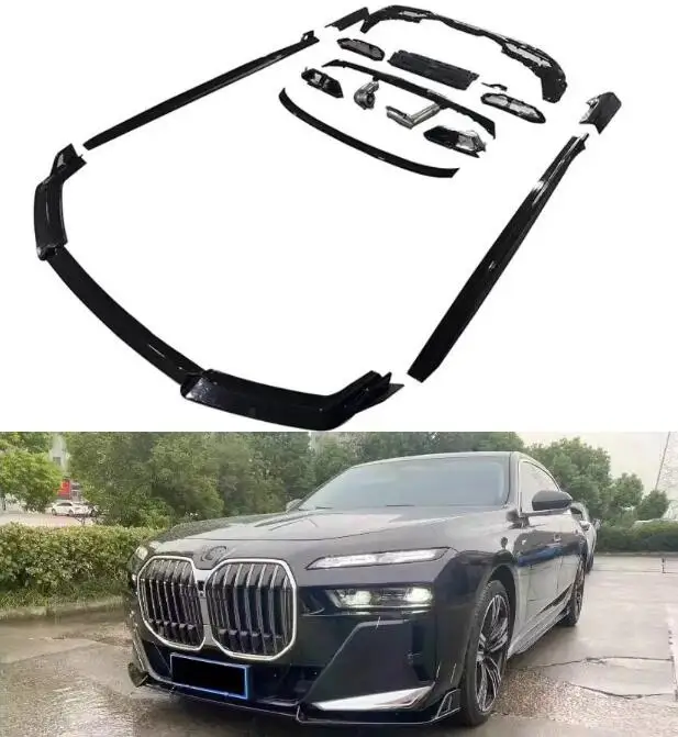 For BMW 7 Series G70 2023 2024 Upgrade M760 Black Knight Bumper Front ...