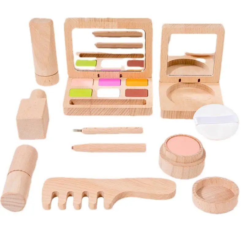Pretend-Makeup-For-Toddlers-Wooden-Beauty-Salon-Makeup-Kit-Playset ...