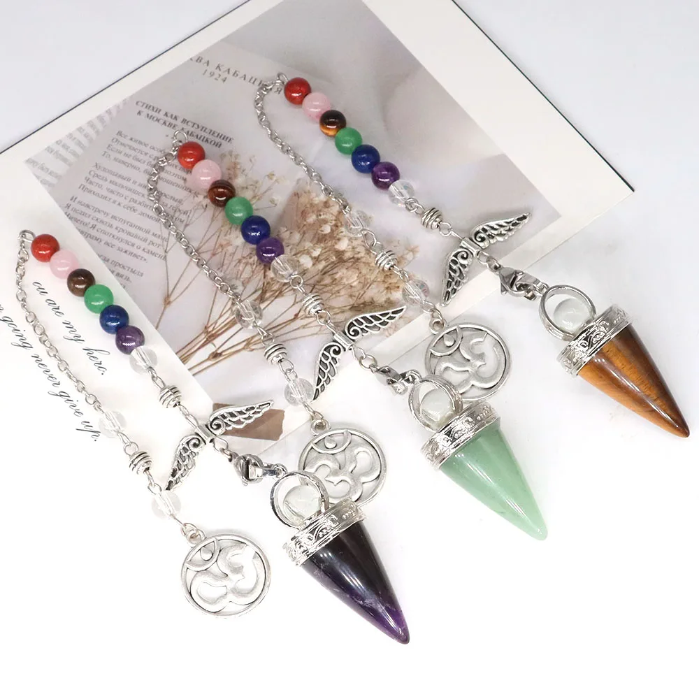 Angel-Wing-Chakra-Chain-Pendulum-Natural-Stones-Healing-Amethyst ...