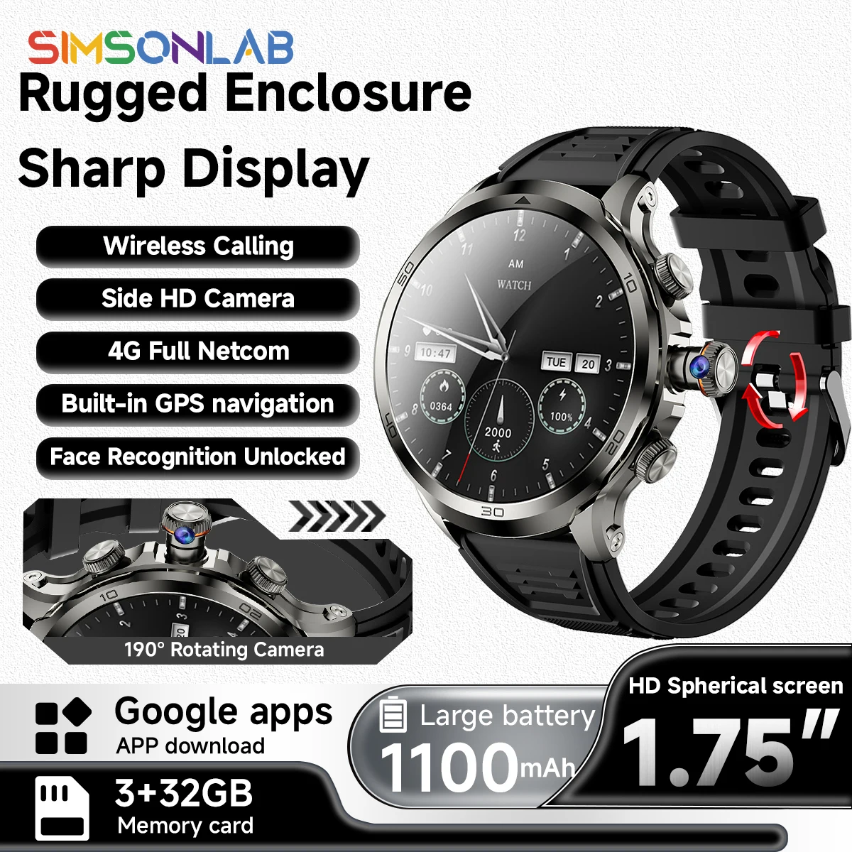1-95-Large-AMOLED-Screen-For-4G-Full-Netcom-Global-Calling-Smart-Watch ...
