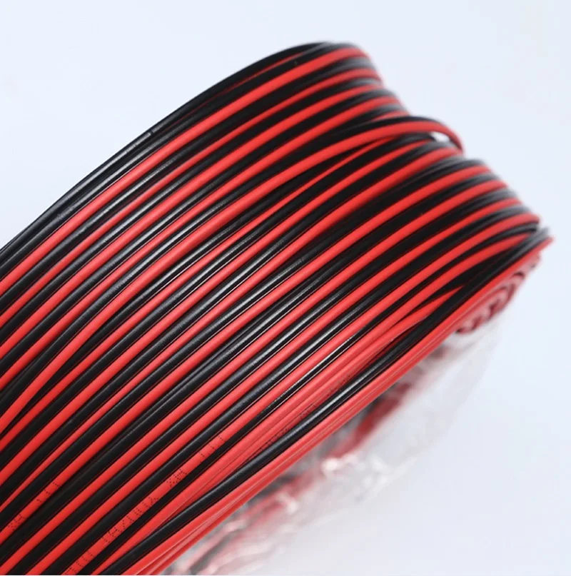 10 meters 2PIN Electrical Wire Tinned Copper PVC Insulated Red Black ...