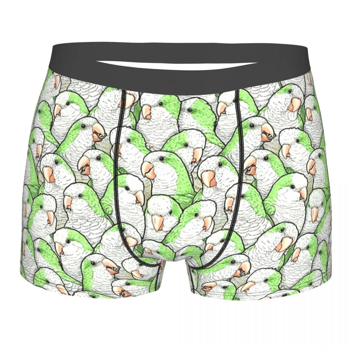 Green Quaker Parrots Underpants Breathbale Panties Male Underwear Print ...