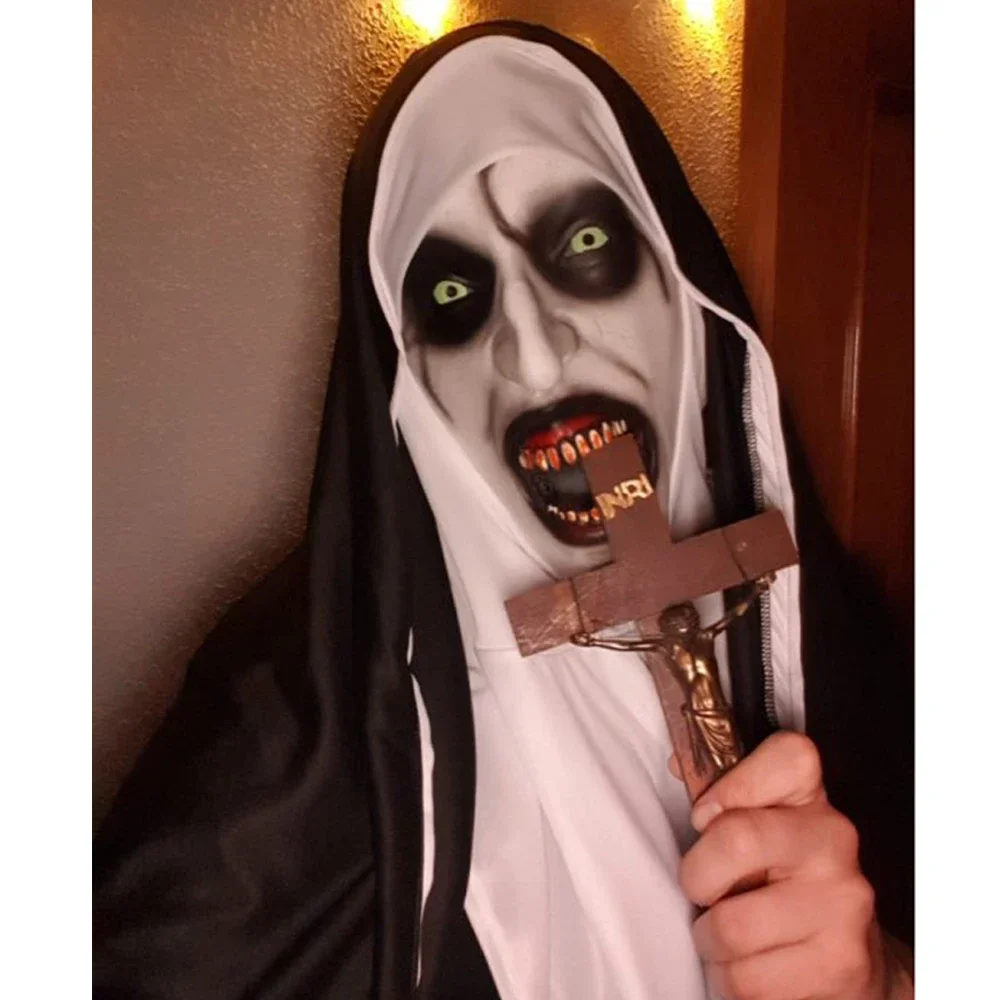 Halloween-Horror-Nun-Mask-Cosplay-Scary-Bloody-Ghost-Demon-Latex-Masks ...