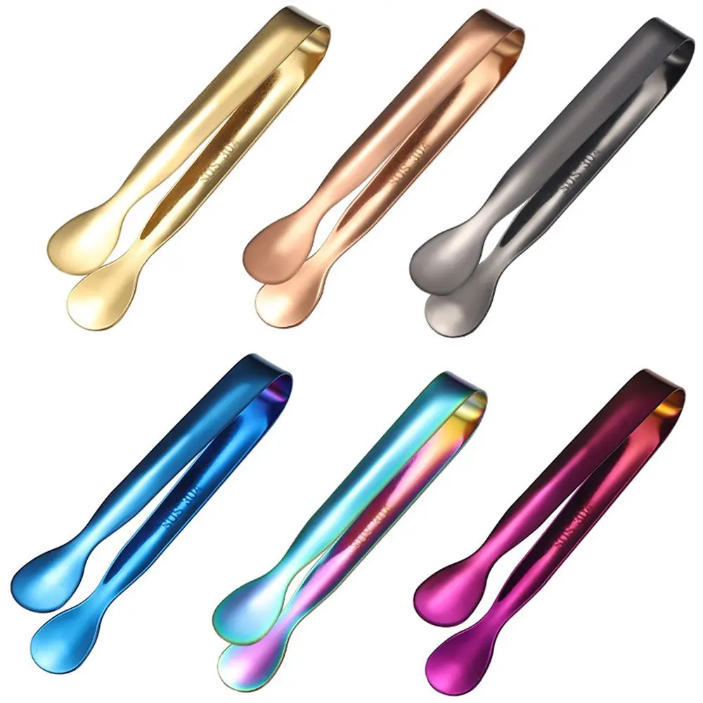 Practical-Ice-Tong-Multicolor-Stainless-Steel-Bread-Food-BBQ-Clip ...