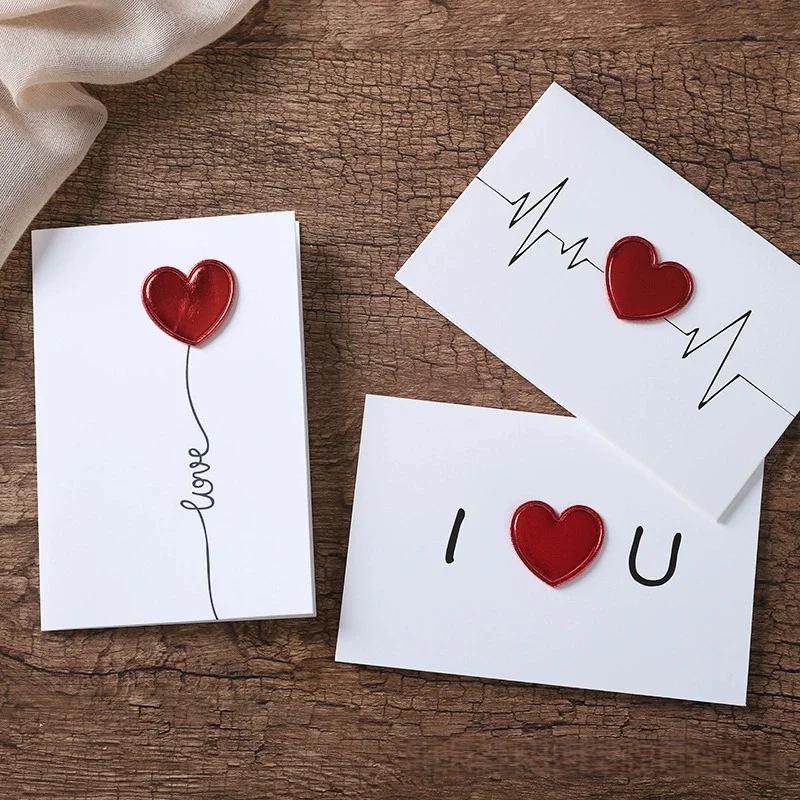 3/1Pcs Cards Valentines Day Gift Love Postcard Wedding Invitation ...