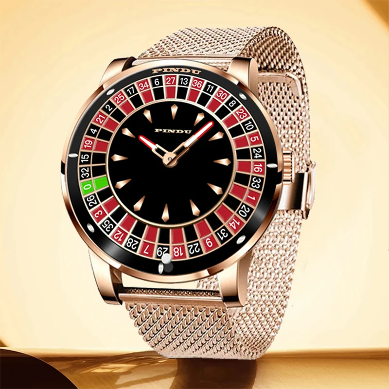 2024-PINDU-Watch-NH35A-Movement-Russian-Rotating-Roulette-Luminous-Men ...