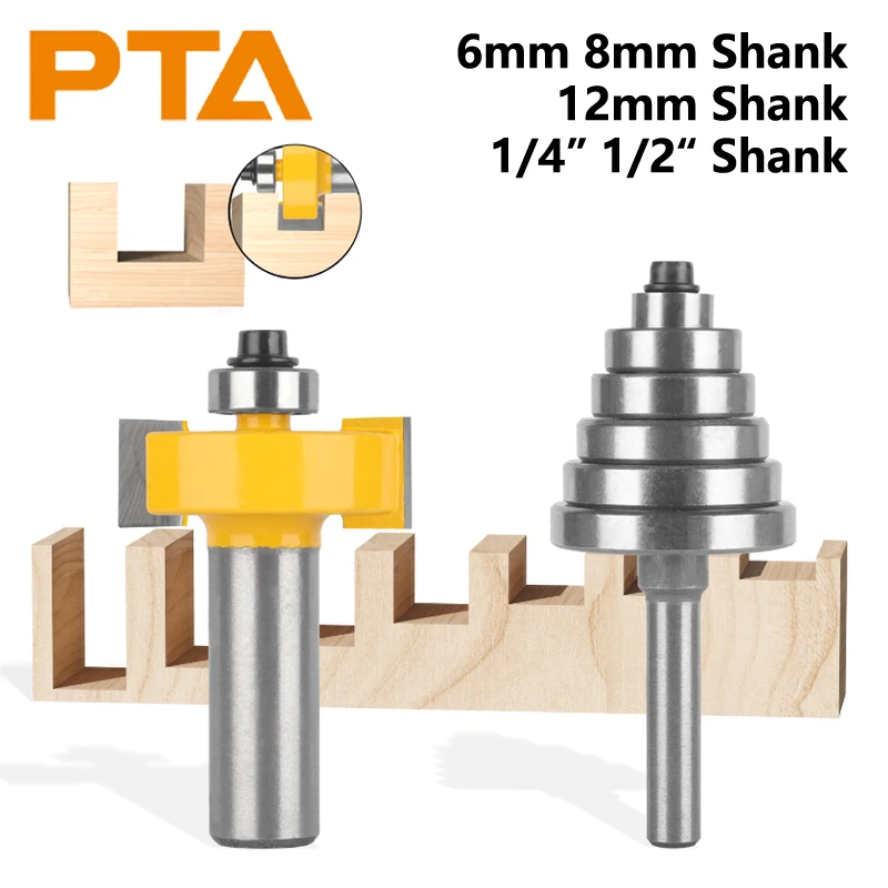 6MM-12-7MM-Shank-T-Type-Slotting-Bit-Rabbeting-With-6-Bearing-Sets ...