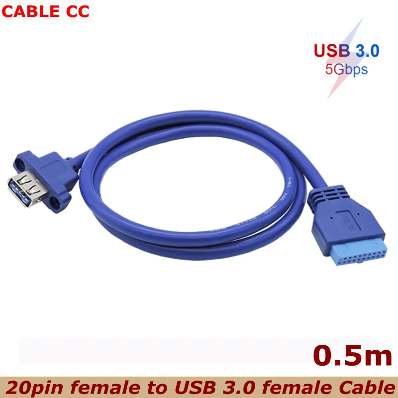 50cm-Used-For-PC-Front-Panel-USBHub-USB-3-0-Female-to-20-Pin-Female ...