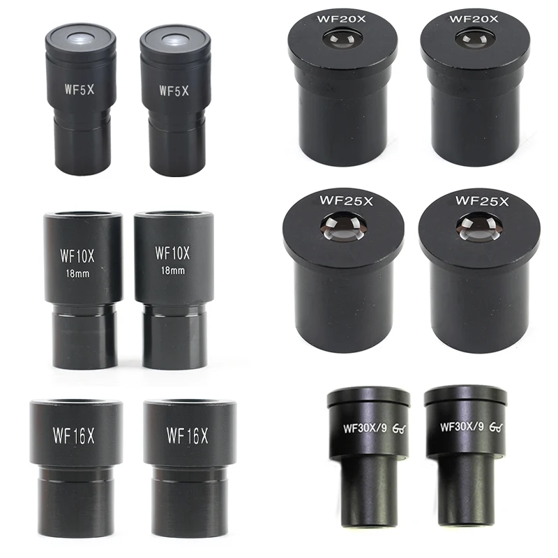1 Pair Wide-angle Eyepiece Wf5x 10x 16x 20x 25x 30x Microscopio ...