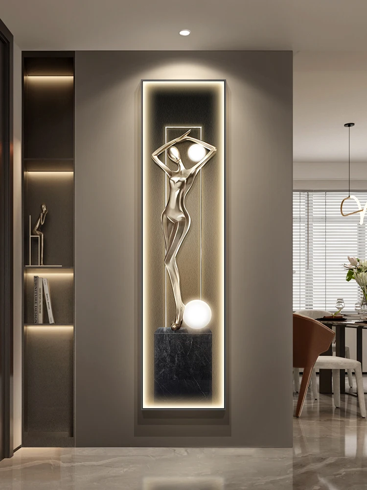 Modern-Crystal-Porcelain-Abstract-Figure-Indoor-Painted-LED-Wall-Light ...