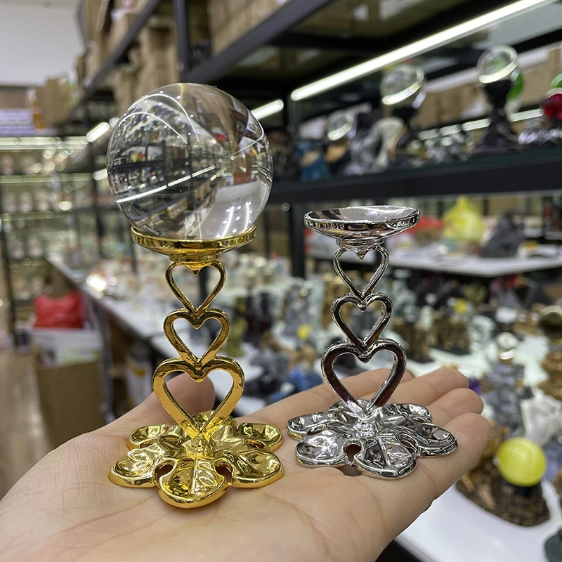 Metal Plating Ornaments | Crystal Sphere Holders | Sphere Holder Flower ...