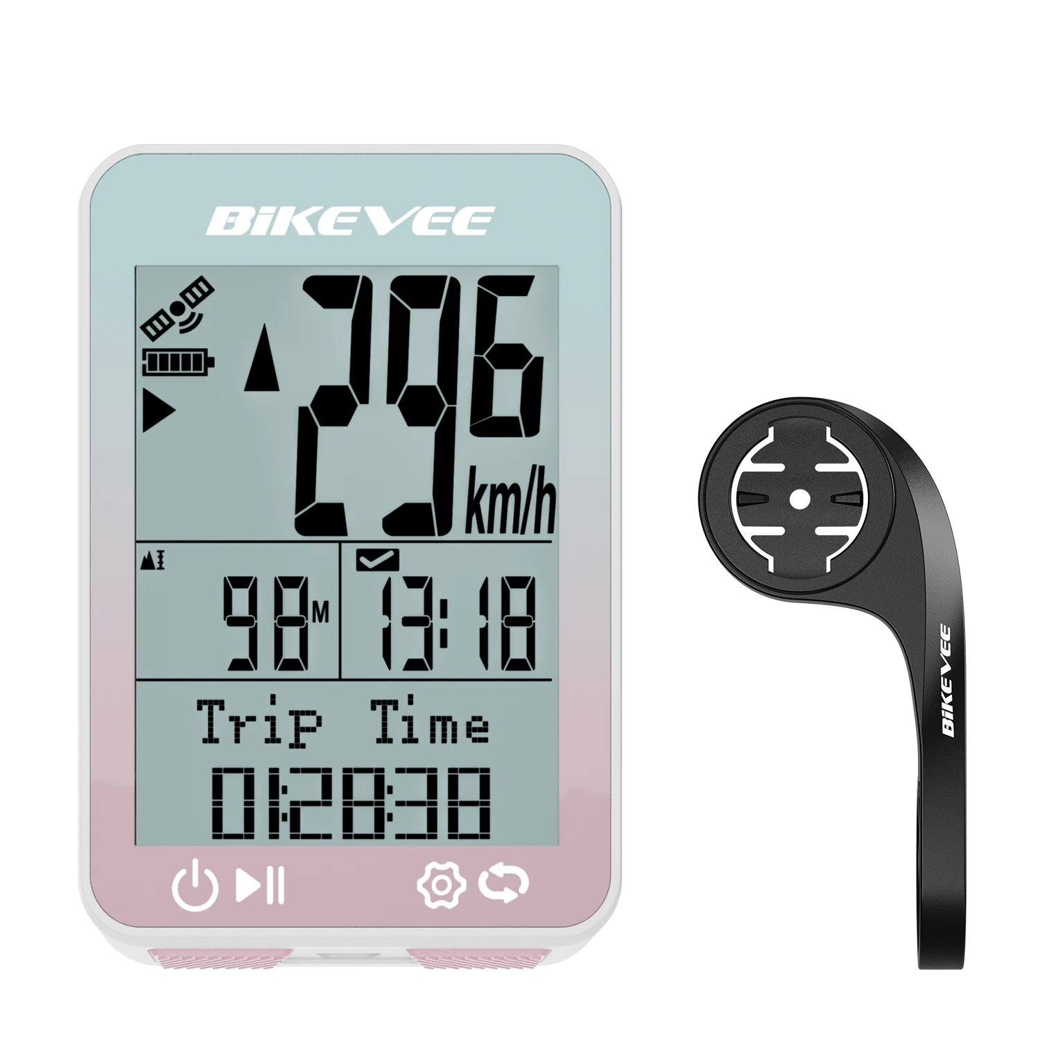 Wireless Cycling Computer GPS Bicycle Odometer MPH KM/H Bike Speedometer with Auto Start/Stop ...