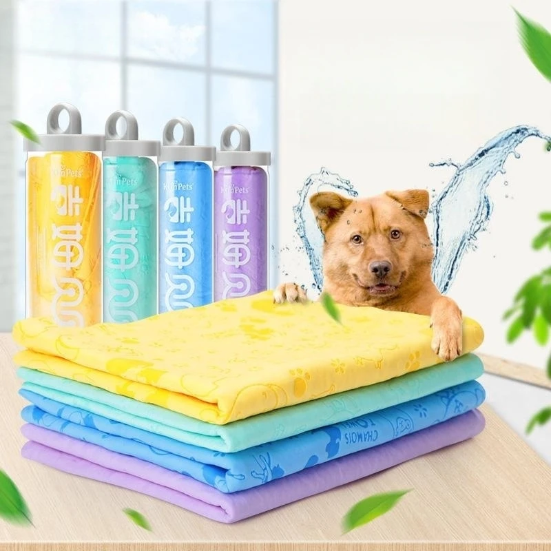 Soft-Dog-Bath-Towel-Imitation-Deer-Skin-Strong-Water-Absorbent-Towel ...