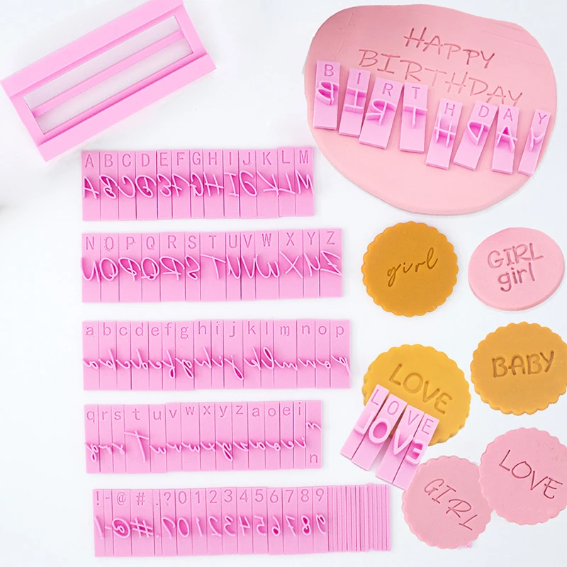 Alphabet A-z Letter & Symbol Cookie Stamp Set Number Uppercase Letter ...