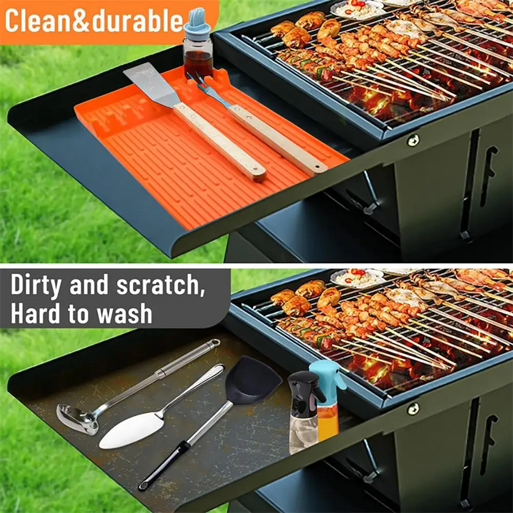 Anti-slip-Grill-Mat-Silicone-Grill-Side-Shelf-Mat-Set-Heat-resistant ...