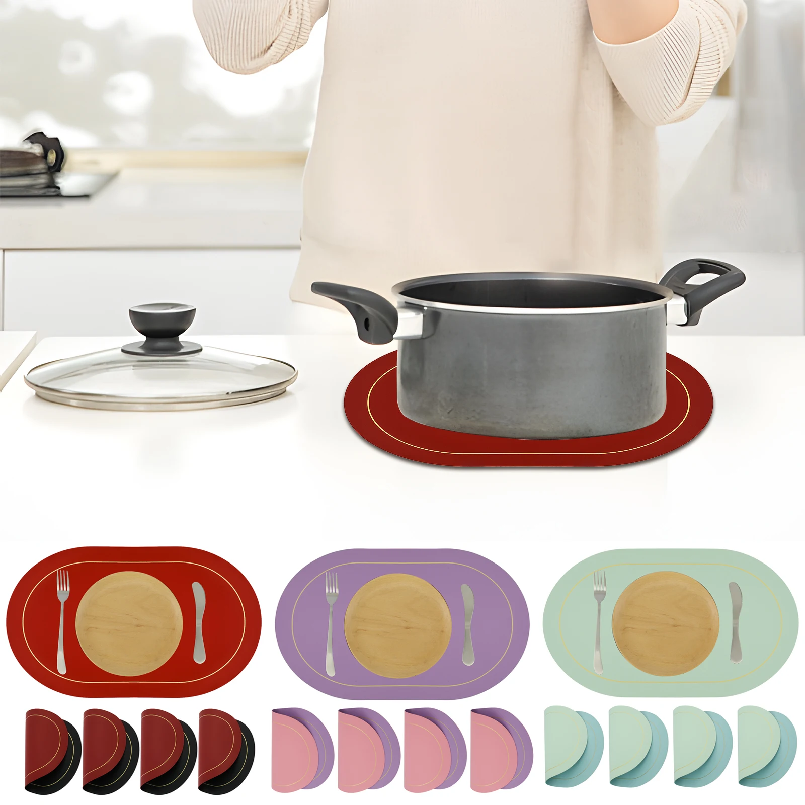 4Pcs-40x30cm-Dish-Placemats-Waterproof-Anti-Slip-Table-Mat-Heat ...