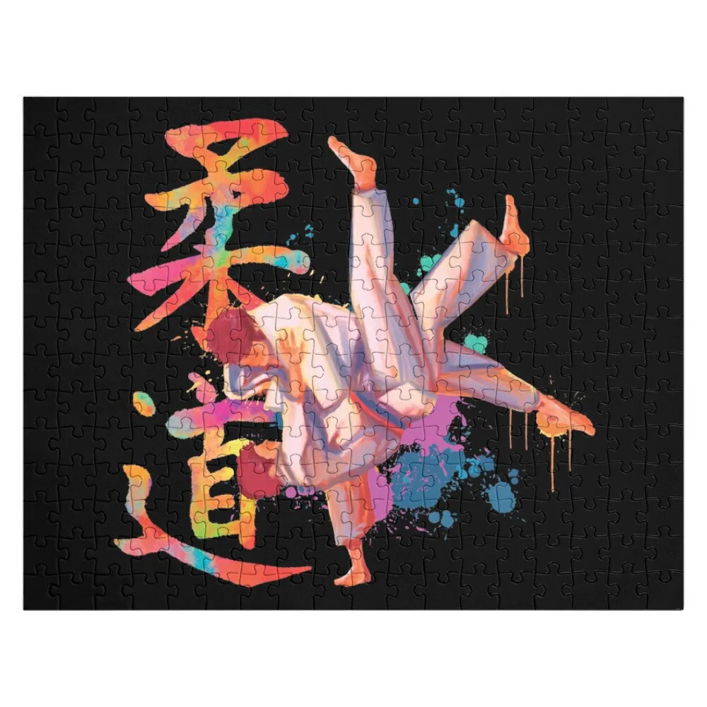 Colorful-Judo-Illustration-Jigsaw-Puzzle-Diorama-Accessories-Wood-Photo ...