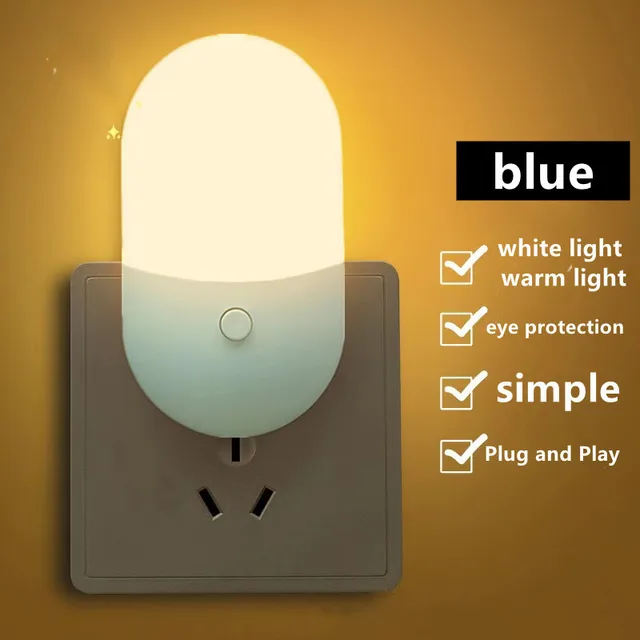 LED Night Light Plug-in Lighting EU US Plug Night light Lamp For ...
